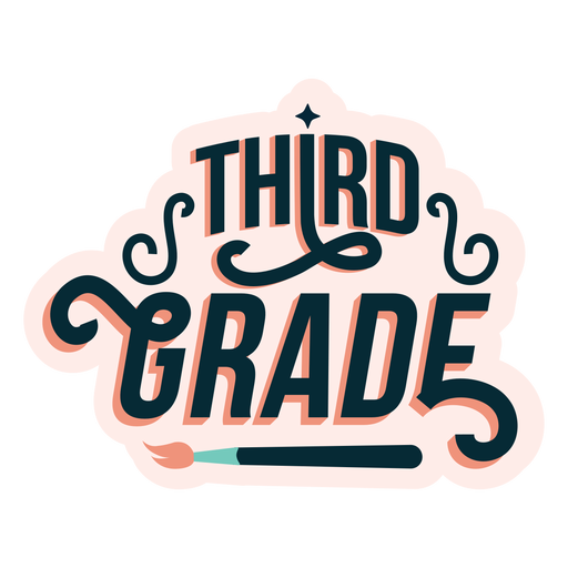 Third grade badge sticker - Transparent PNG & SVG vector file