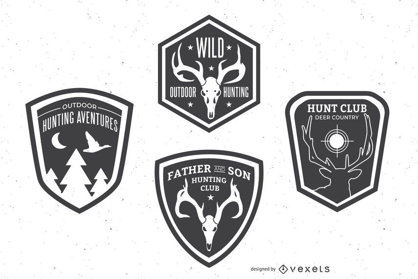 Hunting badge set - Vector download