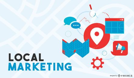 Descarga Vector De Diseño De Marketing Local