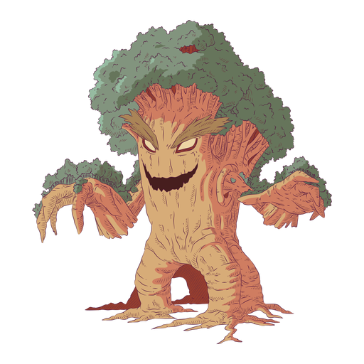 Ent treant tree colored coloured illustration - Transparent PNG & SVG ...