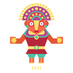 Inti Inca Divinity Flat PNG & SVG Design For T-Shirts