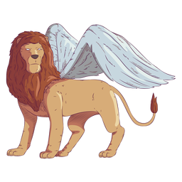 Diseño PNG Y SVG De Ilustración De Color De Ala De León Para Camisetas