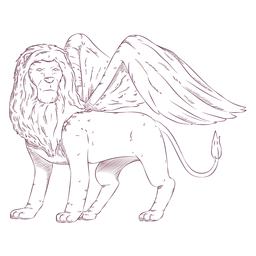 Diseño PNG Y SVG De Ilustración De Ala De León Para Camisetas