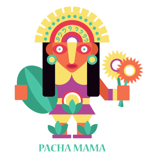 Pacha mama inca divinity flat - Transparent PNG & SVG vector file