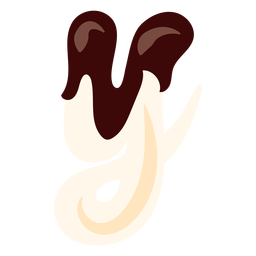 Y Y Letter Chocolate Flat PNG & SVG Design For T-Shirts