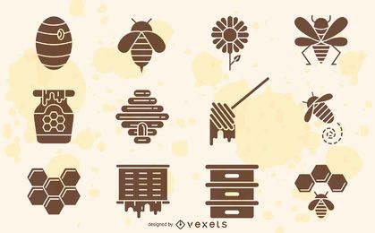 Bee Elements Collection Vector Download