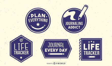 Journaling Badges Pack Vector Download