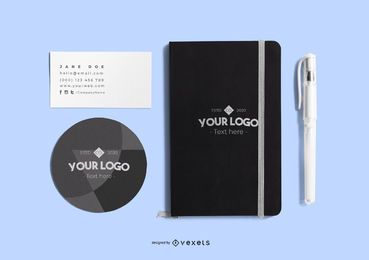 Branding Stationery Mockup Composition PSD Editable Template