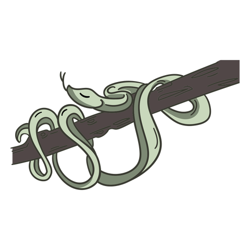 Tree snake stylish character - Transparent PNG & SVG vector file