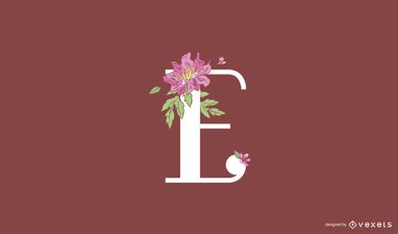 Floral Letter E Logo Template Vector Download