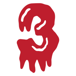 Halloween Bloody Number 3 PNG & SVG Design For T-Shirts