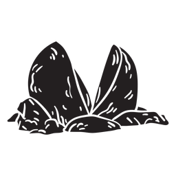 Split Rock Black PNG & SVG Design For T-Shirts