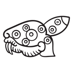 Aztec Stroke Drawing Rabbit PNG & SVG Design For T-Shirts
