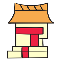 Flat Aztec Symbols House PNG & SVG Design For T-Shirts