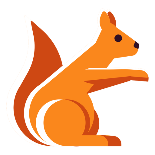 Flat icon squirrel - Transparent PNG & SVG vector file