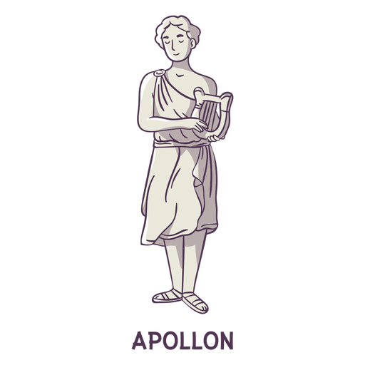 Apollon hand drawn gray - Transparent PNG & SVG vector file