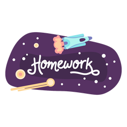 Homework Space Sticker Icon Transparent PNG & SVG Vector