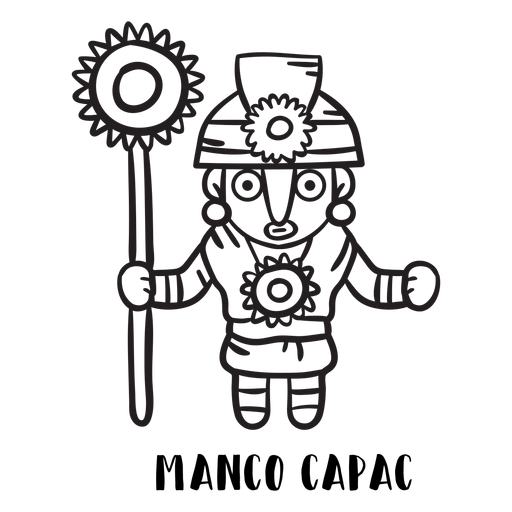 Manco capac inca mtyhology outline - Transparent PNG & SVG vector file