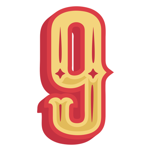 Number nine lettering - Transparent PNG & SVG vector file