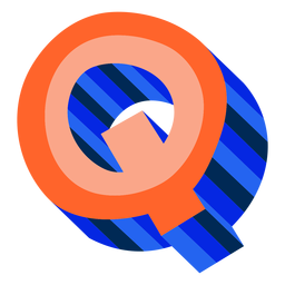 Colorful 3d Letter Q PNG & SVG Design For T-Shirts