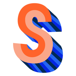 Colorful 3d Letter S PNG & SVG Design For T-Shirts