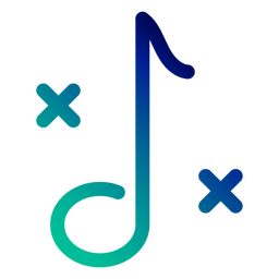 Double Sharp Note Gradient Stroke PNG & SVG Design For T-Shirts