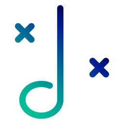 Note Double Sharp Symbol Gradient Stroke PNG & SVG Design For T-Shirts