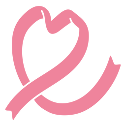 Heart Pink Ribbon Style Illustration PNG & SVG Design For T-Shirts