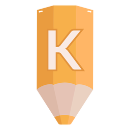 Pencil Alphabet K Banner PNG & SVG Design For T-Shirts
