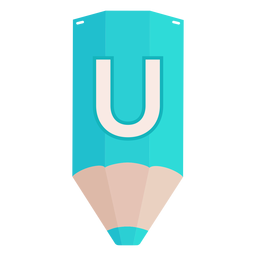 Pencil Alphabet U Banner PNG & SVG Design For T-Shirts