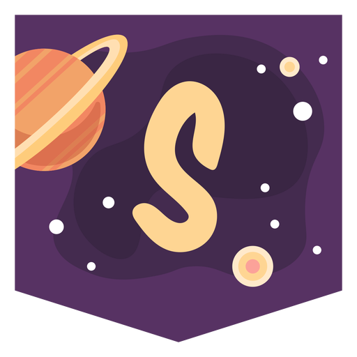 Space alphabet s banner - Transparent PNG & SVG vector file