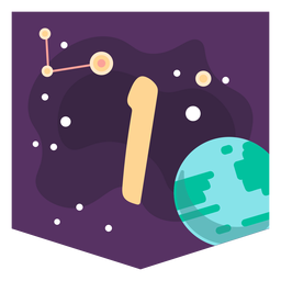 Space Number 1 Banner Transparent PNG & SVG Vector