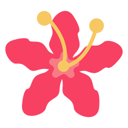 Hibiscus Flower Flat PNG & SVG Design For T-Shirts
