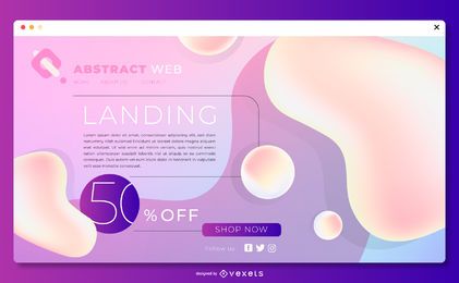 Abstract Landing Page Design Vector Download