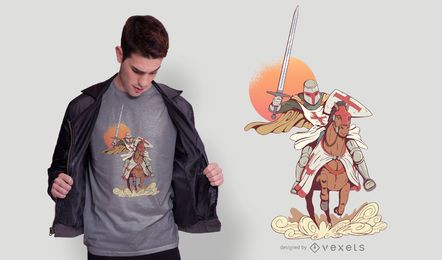 Knight T-shirt Design Vector Download