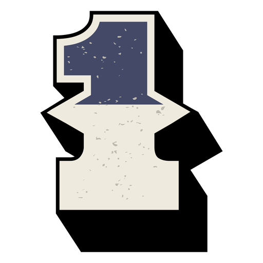 Western number shaded 1 - Transparent PNG & SVG vector file