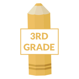 Color Pencil School 3rd Grade Icon PNG & SVG Design For T-Shirts