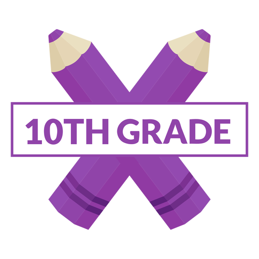 Two color pencil school 10th grade icon - Transparent PNG & SVG vector file