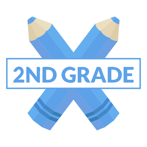 Two color pencil school 2nd grade icon - Transparent PNG & SVG vector file