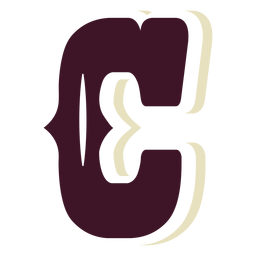Western Block Capital Letter C PNG & SVG Design For T-Shirts