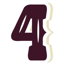 Western Block Number 4 PNG & SVG Design For T-Shirts
