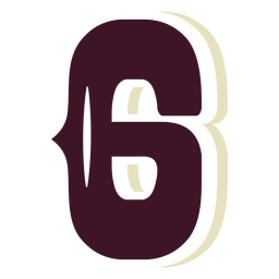 Western Block Number 6 PNG & SVG Design For T-Shirts