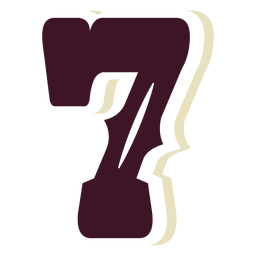 Number seven lettering silhouette - Transparent PNG & SVG vector file