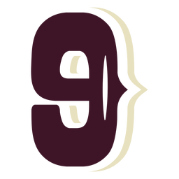 Western Block Number 9 PNG & SVG Design For T-Shirts