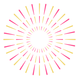 Feuerwerk 3 Ring Funken Bunten Strich PNG- Und SVG-Design Für T-Shirts