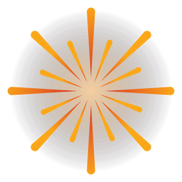 Gradient Orange 1 Ring Firework PNG & SVG Design For T-Shirts