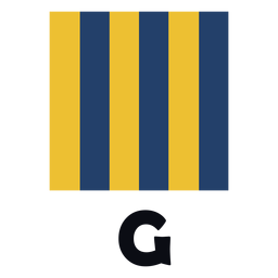 International Maritime Signal Flag G Flat PNG & SVG Design For T-Shirts