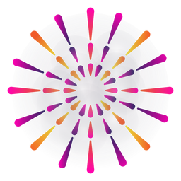 Thick Sparks Gradient 3 Ring Firework PNG & SVG Design For T-Shirts