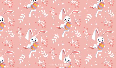 Cute Easter Rabbit Pattern Design Vector Download