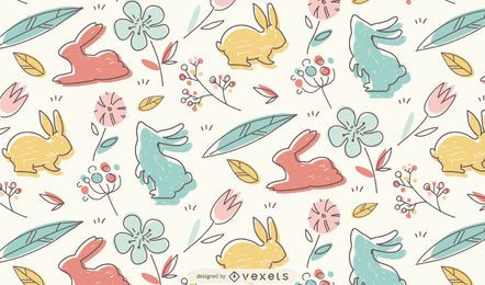 Easter Doodle Pattern Design Vector Download